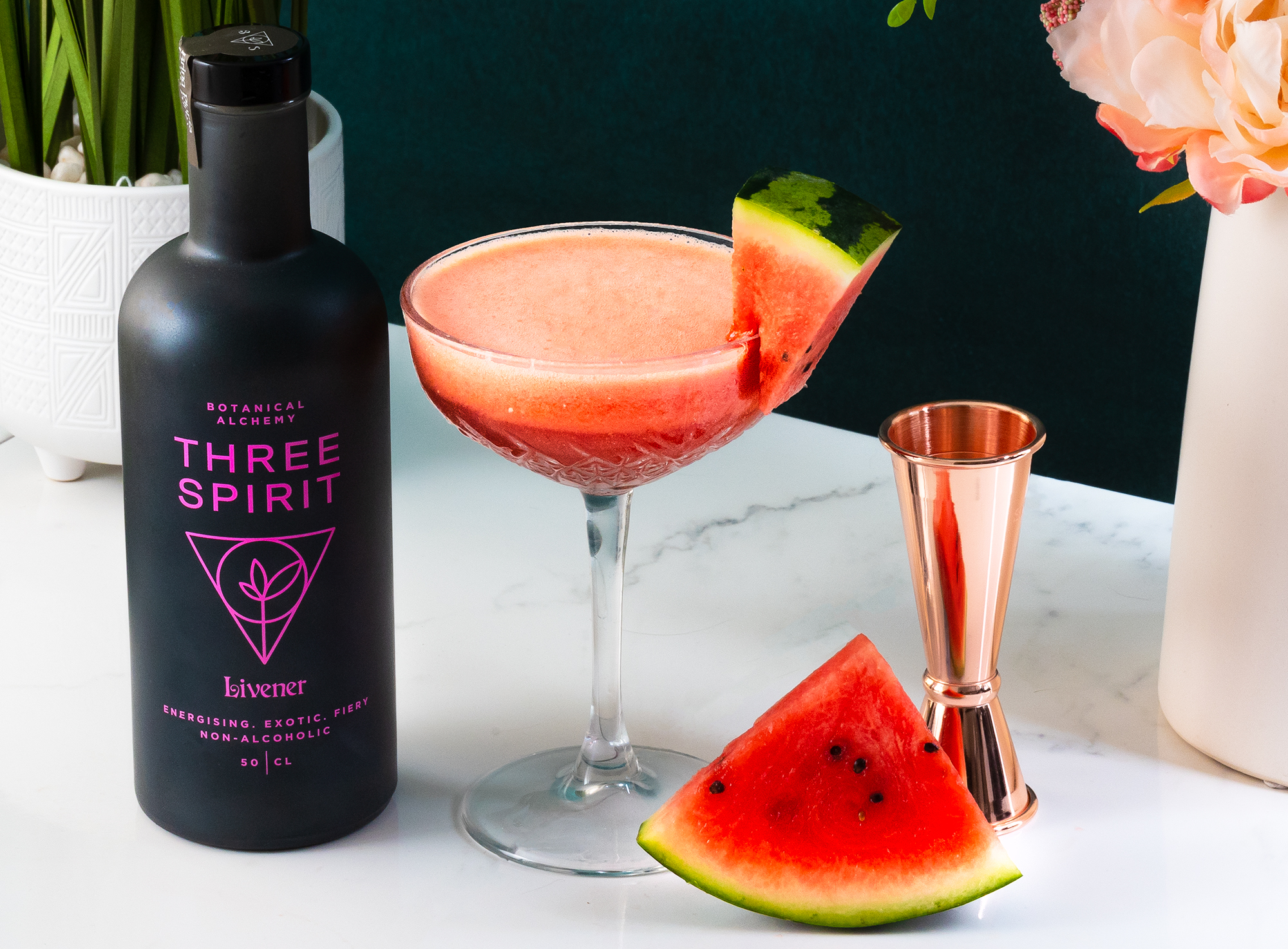 Watermelon Crush Mocktail with Three Spirit | The Sip Guide | Crafted ...